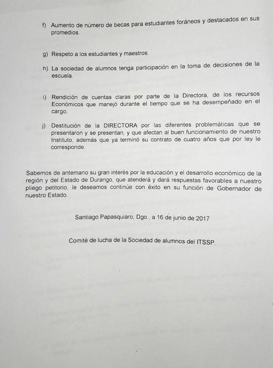 Alumnos toman plantel del ITSSP